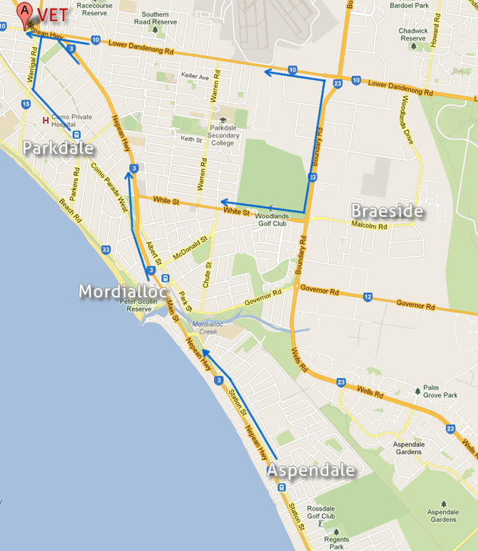 Vet near Parkdale, Mordialloc, Braeside, Aspendale